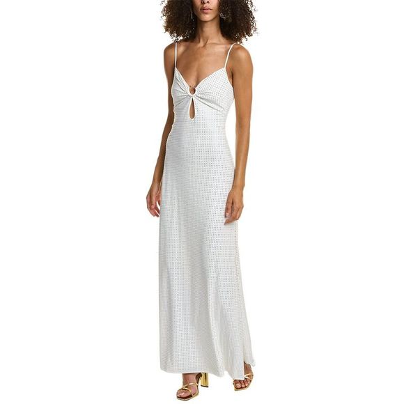 Liv Foster | Dresses | Liv Foster Rhinestone Silktrim Maxi Dress | Poshmark